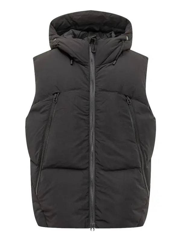 JG1 Yves Salomon Padded Hooded Vest - Black