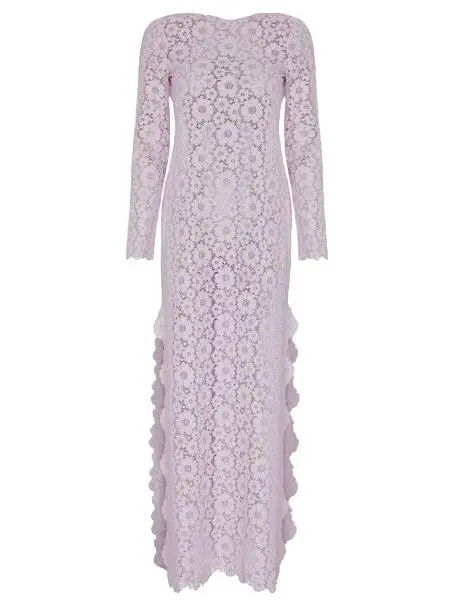 Vilebrequin Renata Backless Floral Lace Maxi Dress - Pink