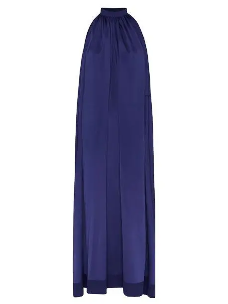 Vilebrequin Long Silk Satin Rafaela Dress - Blue