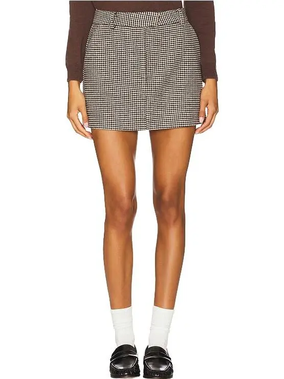 Joe's Jeans Chloe Tailored Mini Skirt - Black & Chocolate