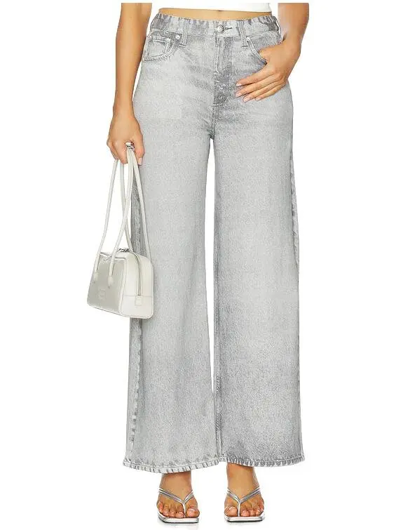 Rag & Bone Miramar Sofie Wide Leg Ankle Pant Jeans - Icy Grey