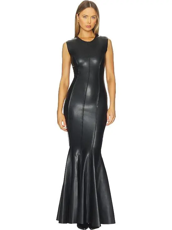 Norma Kamali Sleeveless Grace Fishtail Gown - Black