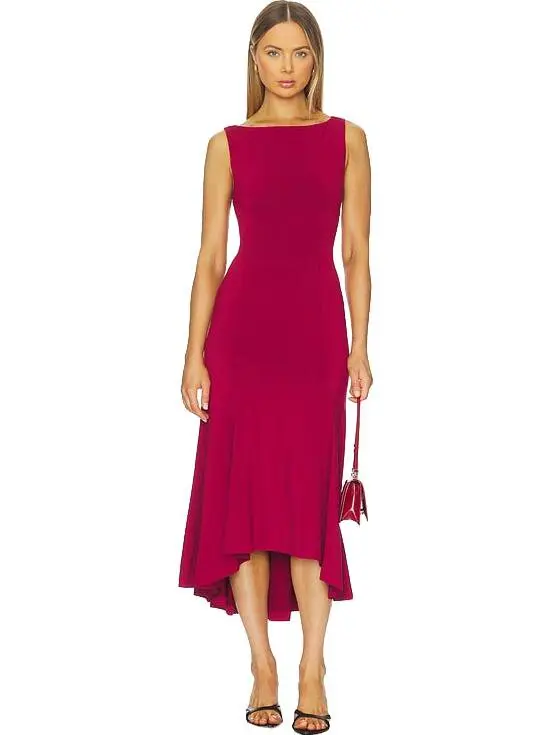 GUIZIO Daye Midi Dress - Bordeaux