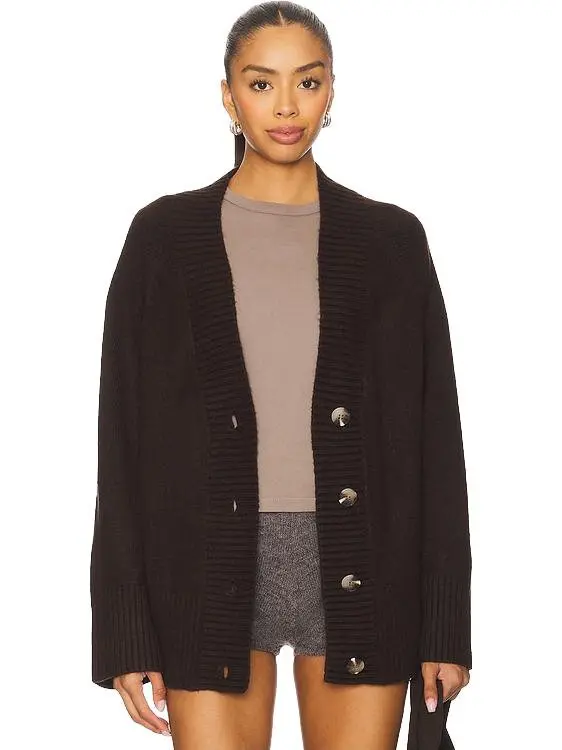525 America Miller Oversized Cardigan - Coffee Bean