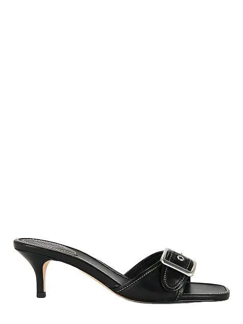 COACH Margot Leather Sandal - Black