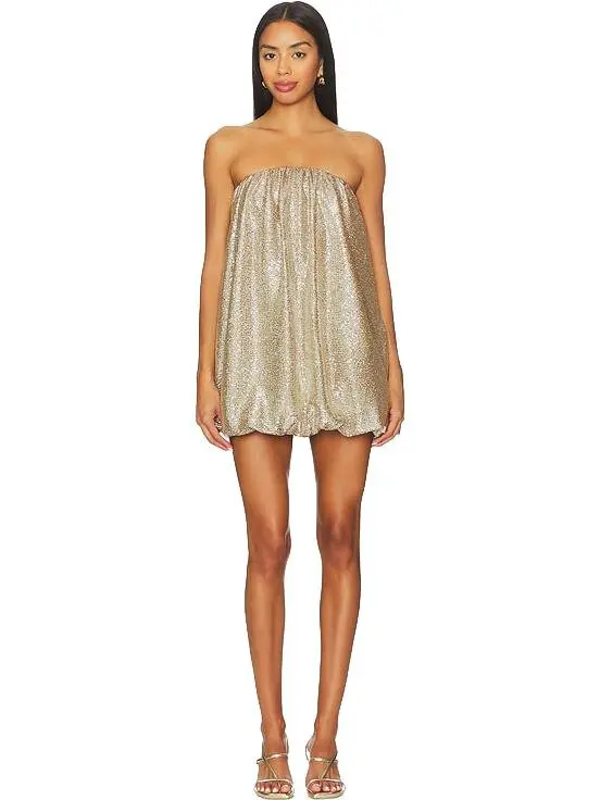 Show Me Your Mumu Beverly Bubble Mini Dress - Silver Confetti