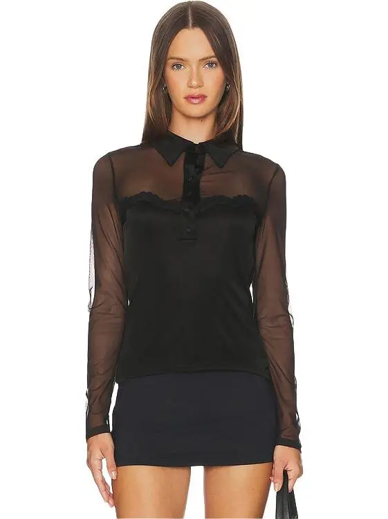 Generation Love Brio Mesh Top - Black