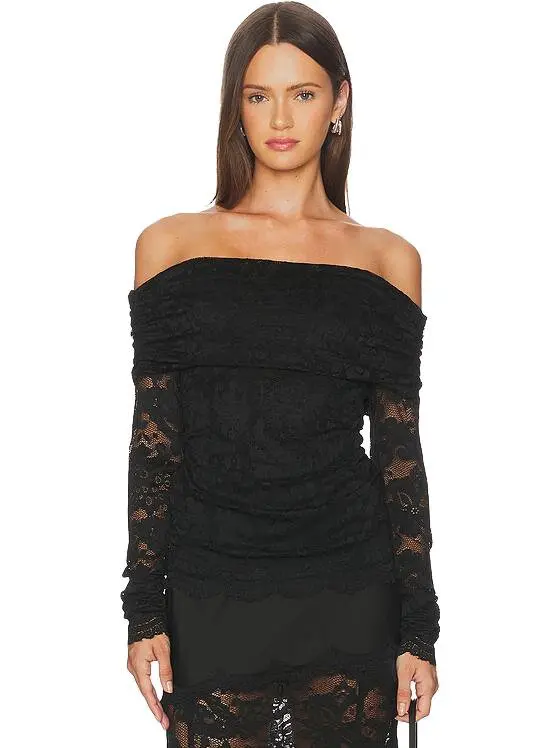 Generation Love Romeo Lace Top - Black