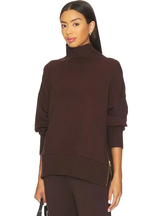 Varley Barker High Neck Sweater - Coffee Bean
