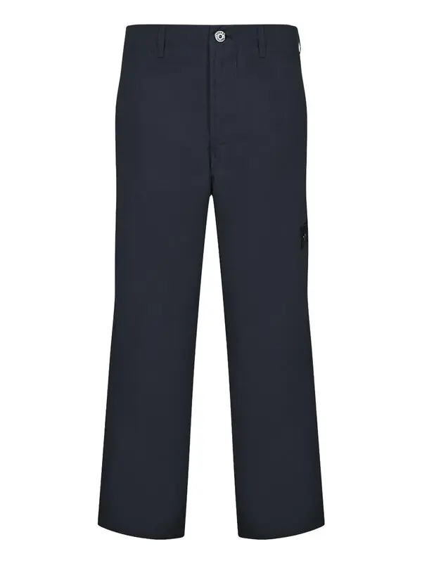 Stone Island Straight Leg Trousers - Blue
