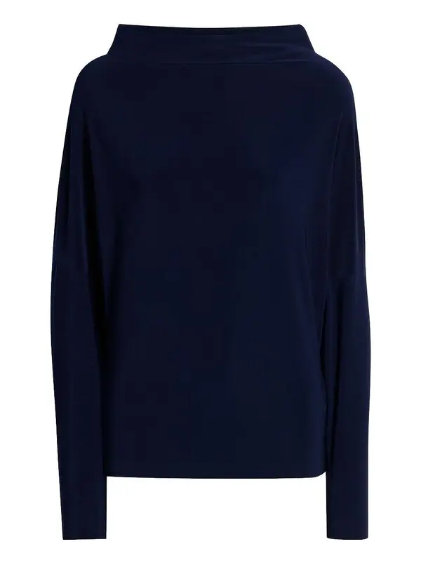 Norma Kamali Stretch-jersey Top - Midnight Blue