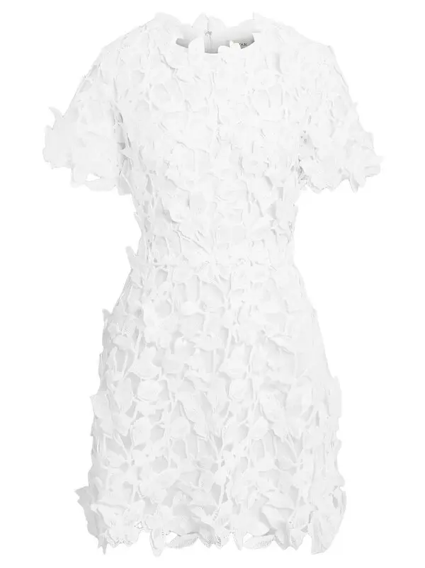 Simkhai Darla Appliquéd Guipure Lace Mini Dress - White
