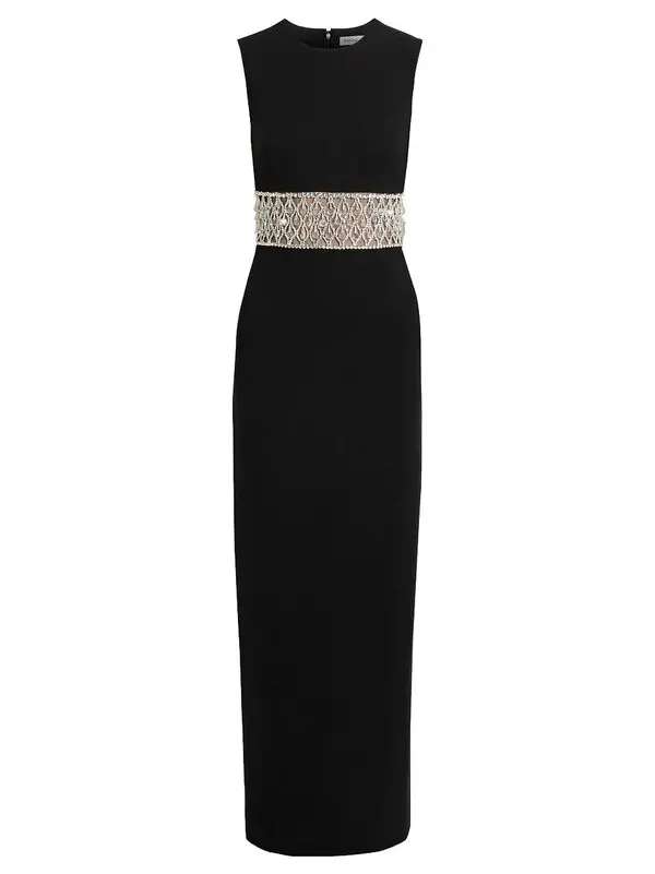 Simkhai Malda Embellished Crepe Gown - Black
