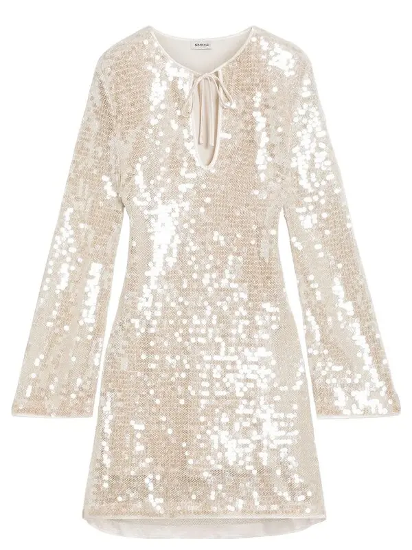 Simkhai Kari Sequined Mini Dress - Off-white