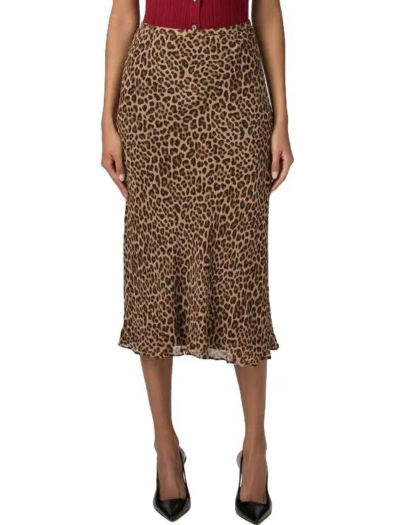 Paige Cicely Silk Midi Skirt - Natural Multi