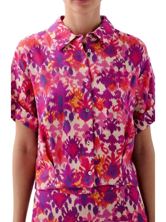 SCALPERS Lyd Print Shirt - Multi-pink