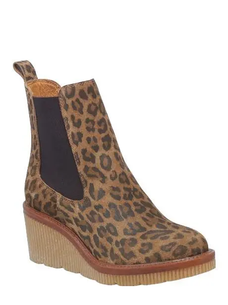 Miz Mooz Averie Platform Wedge Bootie - Leopard