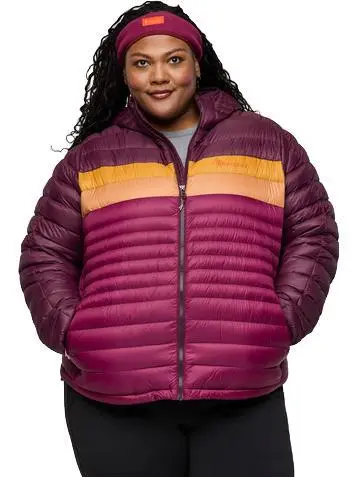 COTOPAXI Fuego Down Hooded Jacket - Blackberry/jam