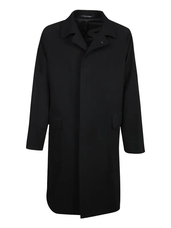 Tagliatore Raglan Wool Cashmere Coat - Black