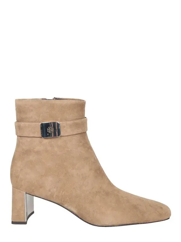 Tory Burch Buckled Suede Boots - Brown