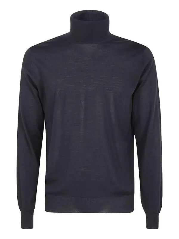 FILIPPO DE LAURENTIIS Turtleneck Merino Wool Sweater - Black