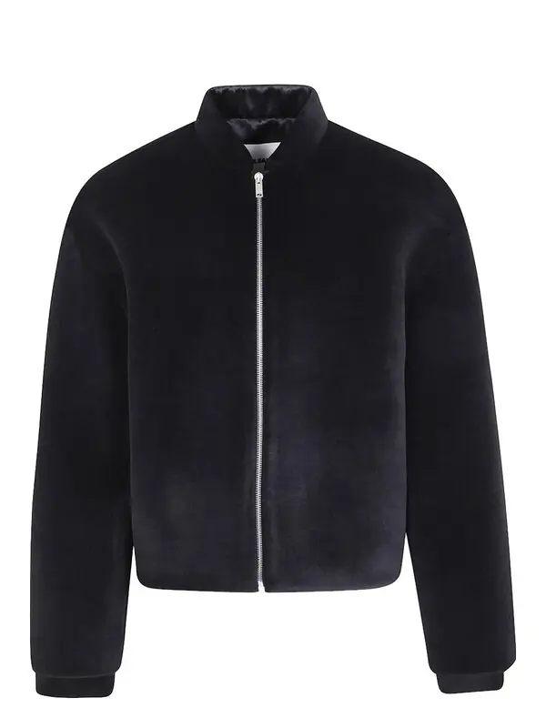 JIL SANDER Zipper Up Jacket - Black