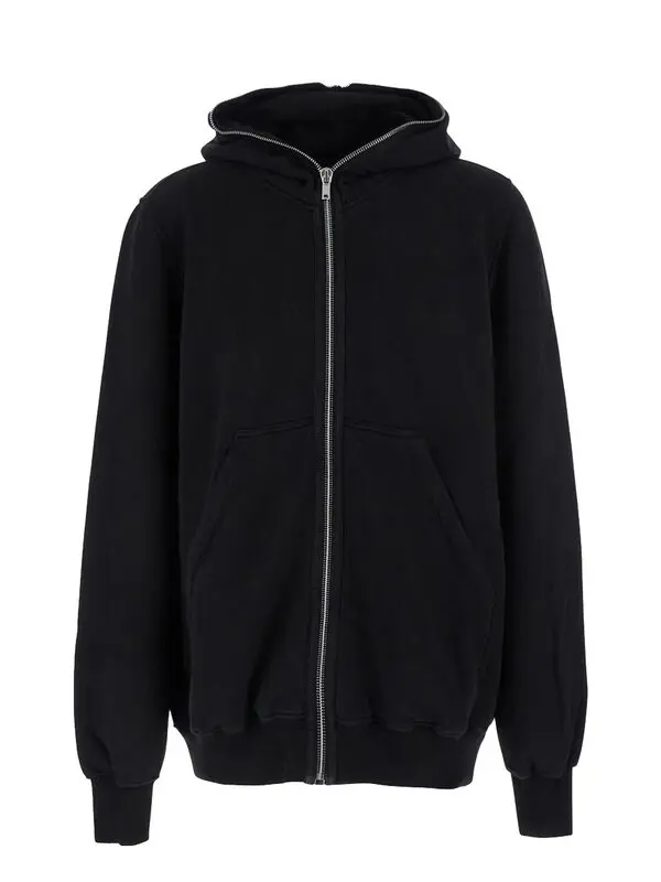 Rick Owens Cotton Zip-up Hoodie - Black