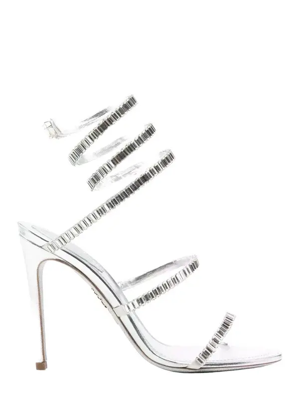 Rene Caovilla 105mm Cleo Embellished Sandals - Silver