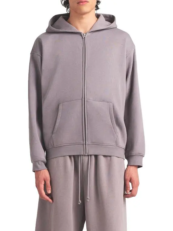 SKIMS Relaxed Zip-up Lounge Hoodie - Shadow