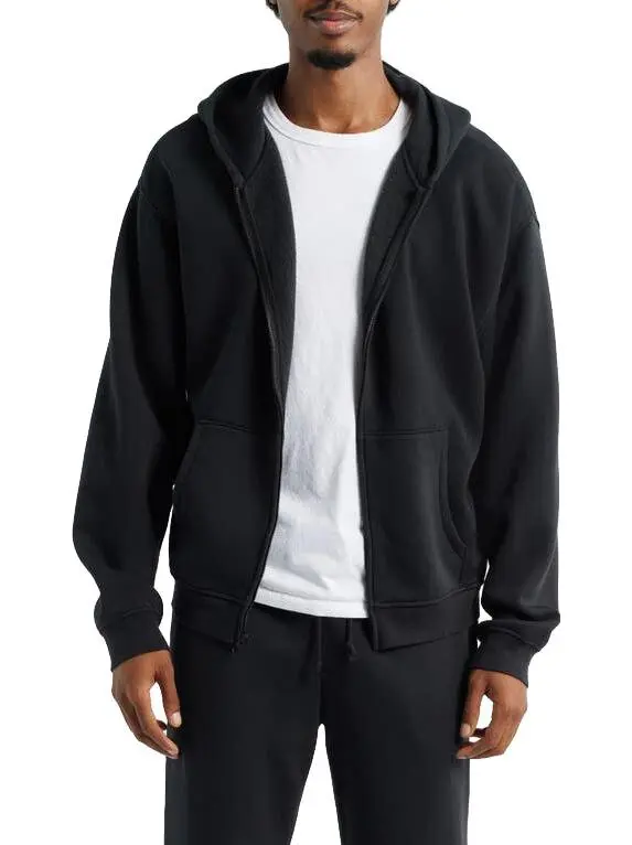 SKIMS Relaxed Zip-up Lounge Hoodie - Z/dnuwashed Onyx