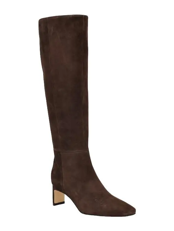 Calvin Klein Caterine Knee High Boots - Brown Suede