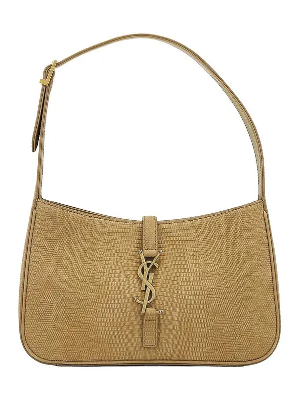 Saint Laurent Le 5 A 7 Hobo Bag - Gold Flake & Dark Gold Flake