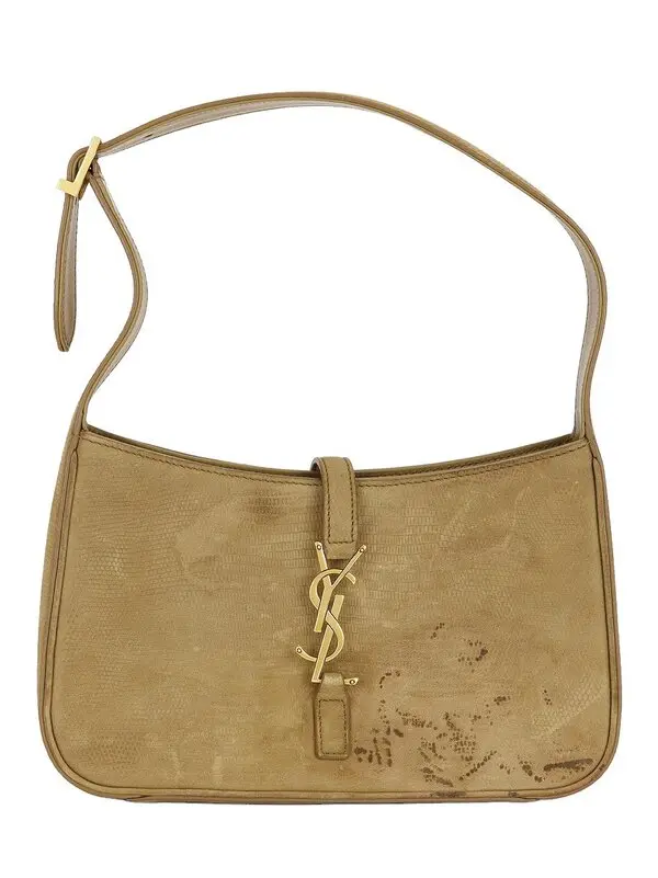 Saint Laurent Le 5 A 7 Hobo Bag - Gold Flake & Dark Gold Flake