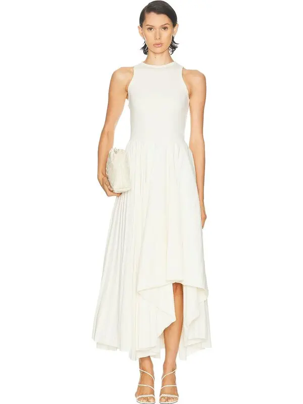 Alexander McQueen Cut & Sew Jersey Dress - Ivory