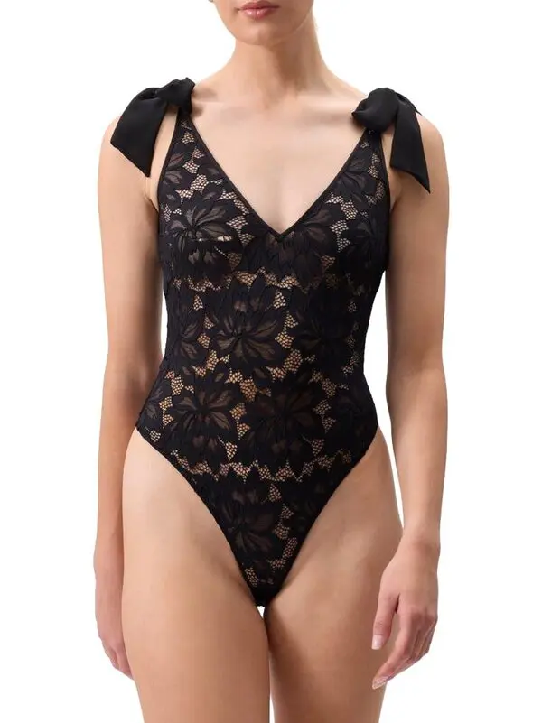 Rya Collection Amour Lace Teddy - Black