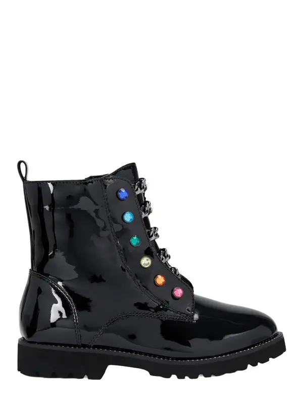 Kurt Geiger Patent Mini Bax Boots - Black