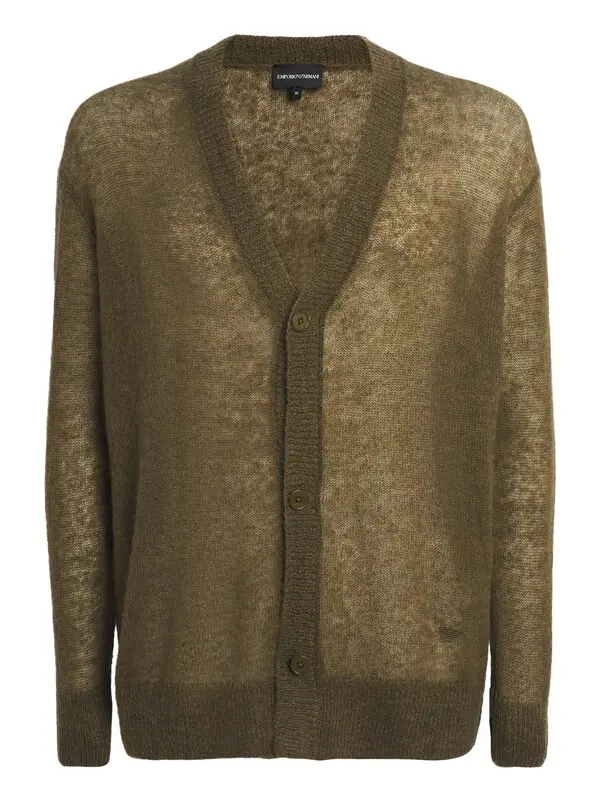 Emporio Armani Wool-blend Cardigan - Green