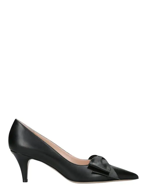 Valentino Garavani Bowow 65 Leather Pumps - Black