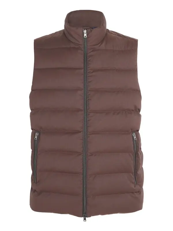 Herno Down Quilted Gilet - Brown