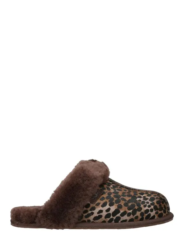 UGG Pony Hair Scuffette Caspian Slippers - Brown