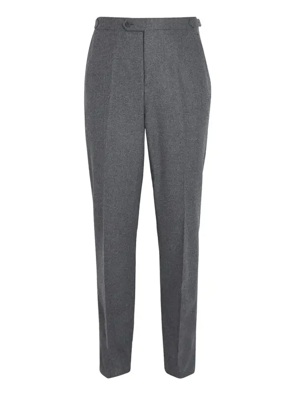 Isaia Wool-cashmere Tailored Trousers - Grey