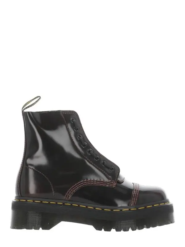 Dr. Martens Leather Ankle Boots - Purple