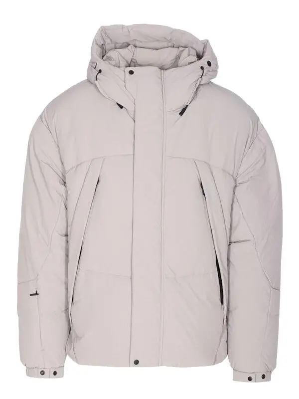 JG1 Down Jacket With Hood Detail - Grey