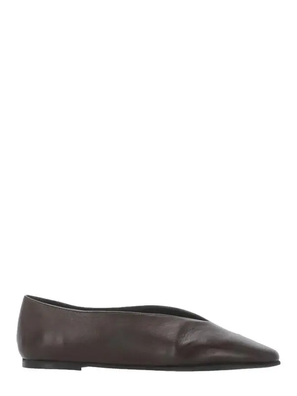 POEVE Leather Ballerinas - Brown