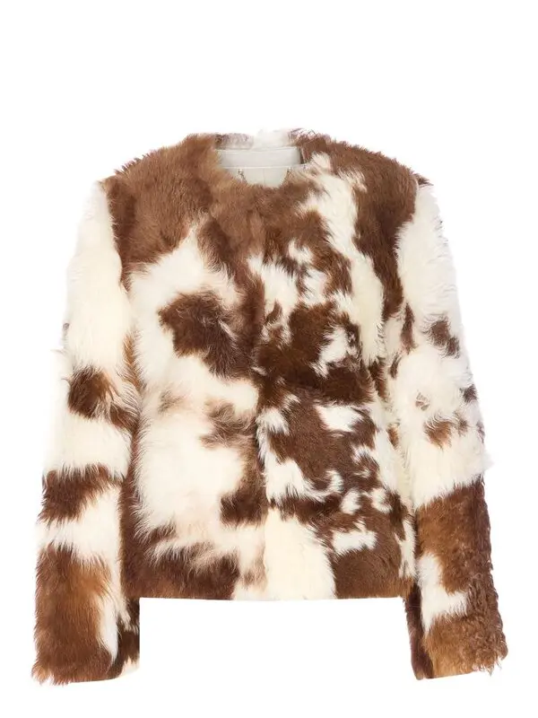 Zimmermann Hypnotic Spot Shearling Jacket - Multicolour