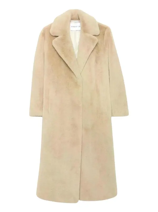 STAND STUDIO Faux Fur Coat - Neutrals
