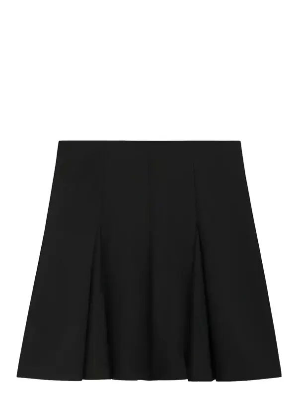 Hugo Pleated A-line Mini Skirt - Black
