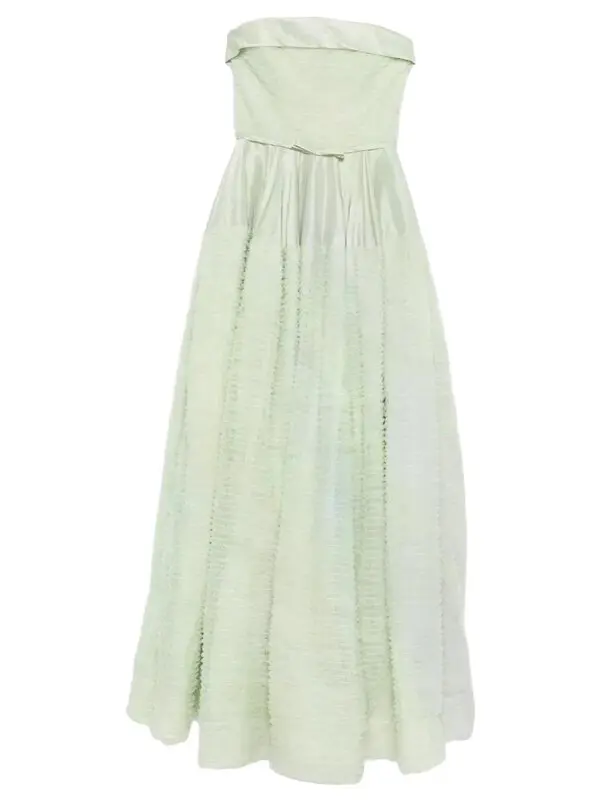 Viktor & Rolf Ruffled Strapless Dress - Green