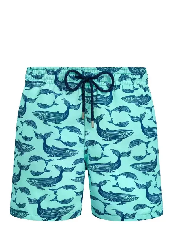 Vilebrequin Whale-print Swim Shorts - Blue