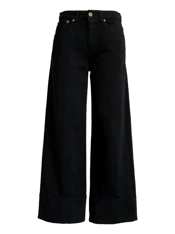 DONDUP Button-fastening Wide Leg Jeans - Black